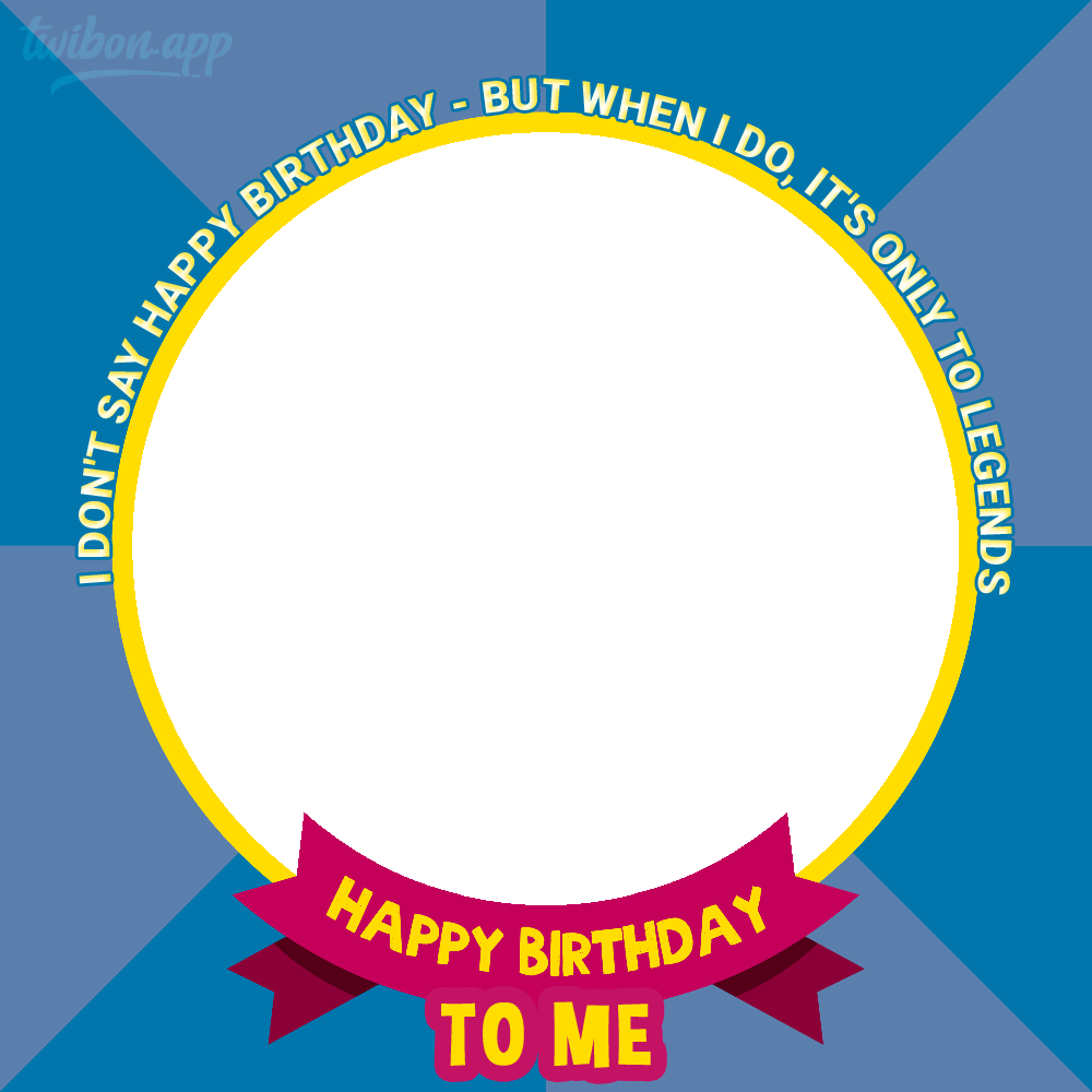 Happy Birthday To My Self Simple Text Theme Photo Frame