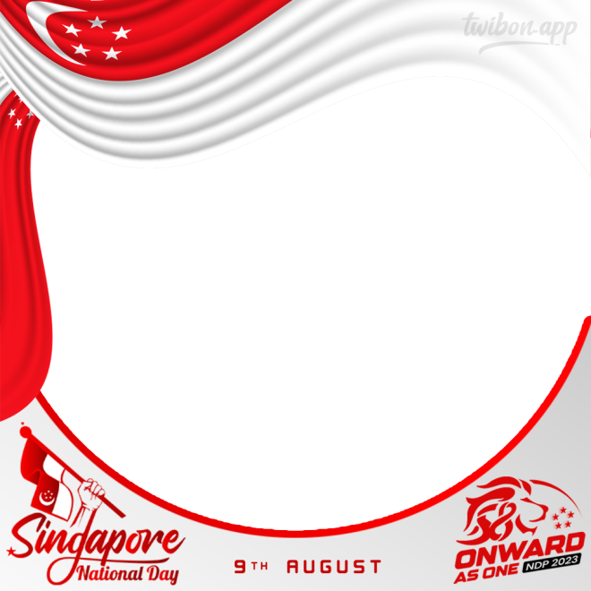 Happy 9th Singapore National Day NDP 2023 Twibbon