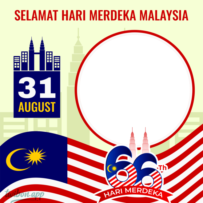 Twibbon Kemerdekaan Malaysia Tahun 2023 Ke 66