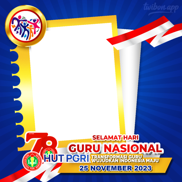 Download Gambar Background Twibbon Logo Hari Guru Nasional 2023