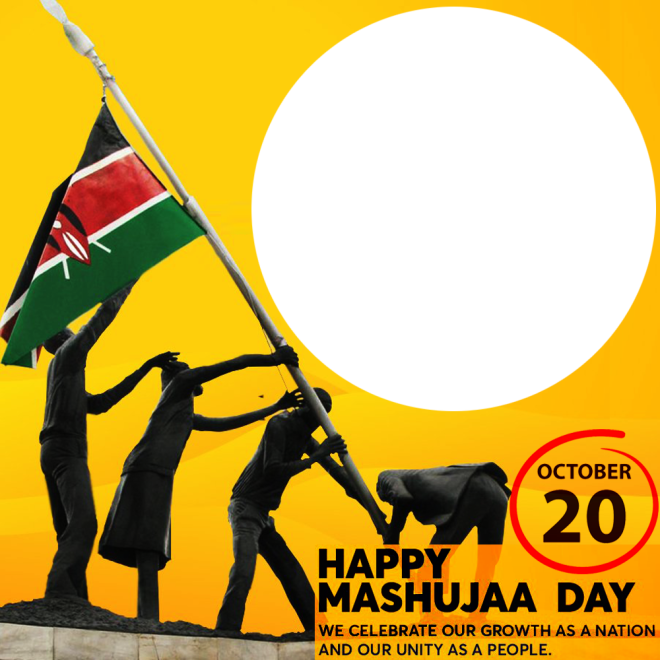 Happy Mashujaa Day Background Wishes Images Frame